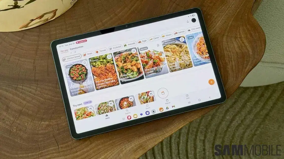 A nova atualização do app Samsung Food: melhorias para tablets?