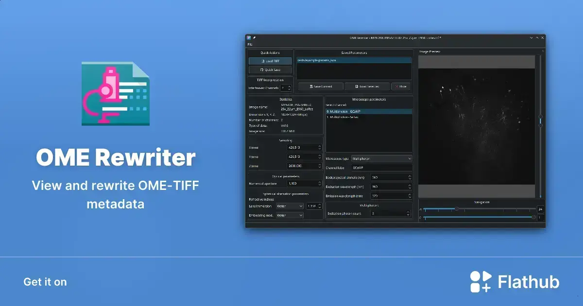 OME Rewriter: Editando metadados OME-TIFF no Linux com facilidade